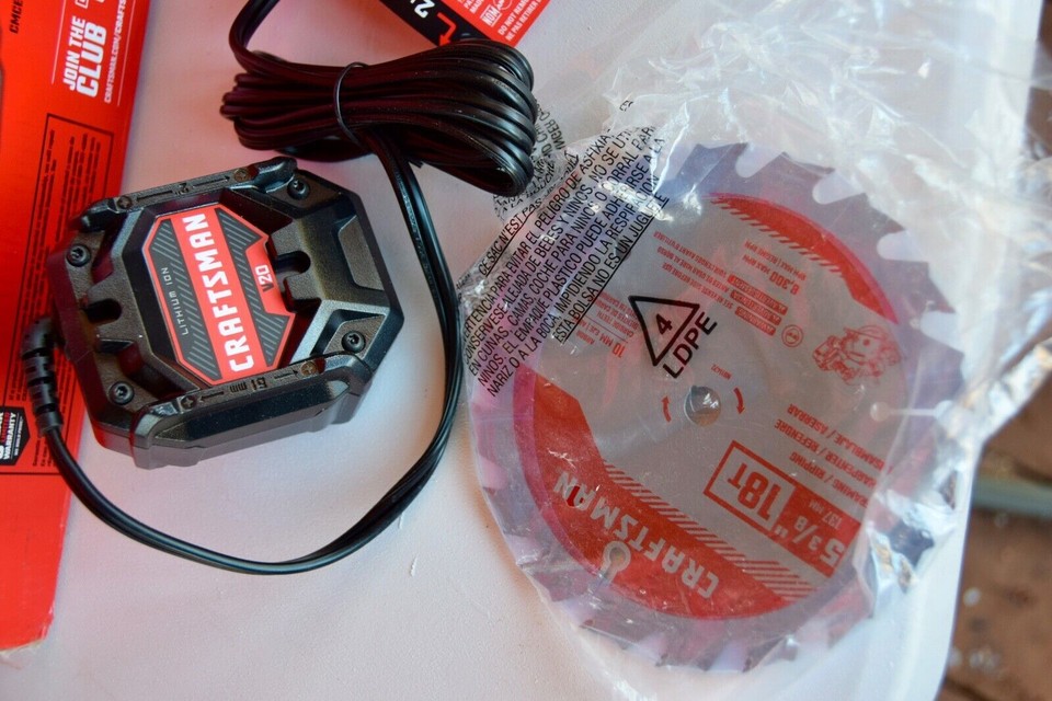 NEW Craftsman 20 Volt CMCS505 Cordless Compact Circular Saw V20 Tool w ...