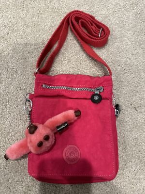 Kipling crossbody bag small Zipped Pockets Lightweight Poly Fuchsia Hot ...