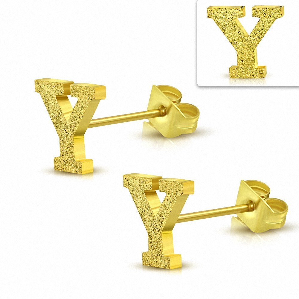 Earrings Nails Alphabet Y-Shaped of Alphabet Grafix, Stainless Steel ...