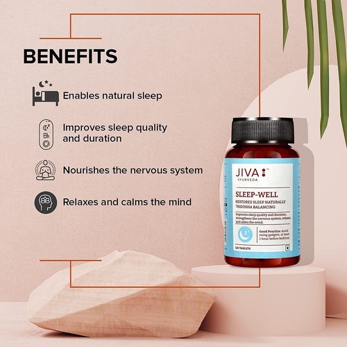 Jiva Ayurveda Sleep-Well Tablets - Restores Natural Sleep - Non-Habit ...