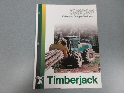 Timberjack 560 660 Cable & Grapple Skidders Sales Brochure 6 Pages | eBay