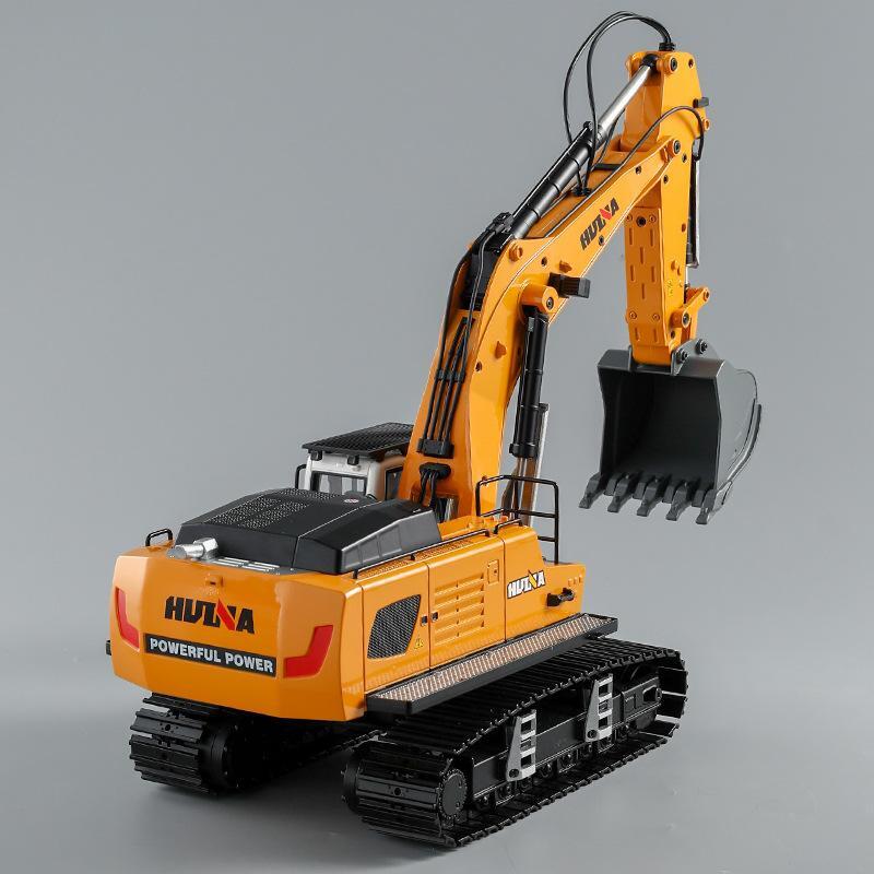 US Stock HUINA 1/14 RC Excavator 599 Metal RTR Remote Control Digger ...