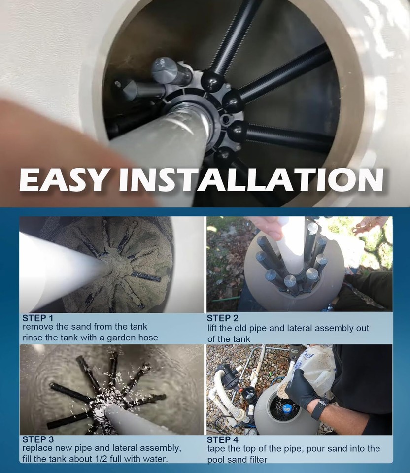 SX180DA Lateral Assembly with Center Pipe fit for Hayward Pro Series ...