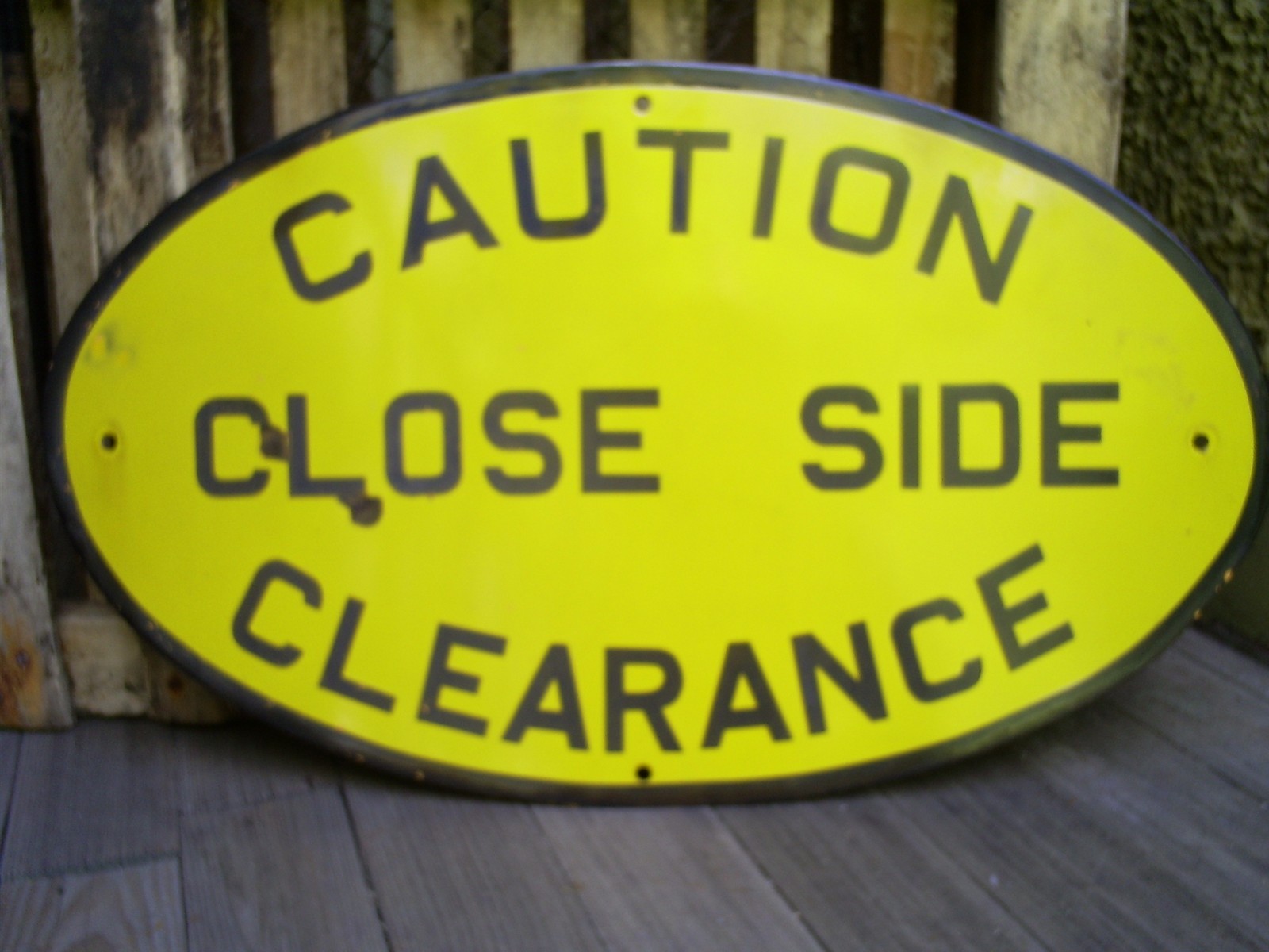 Vintage Railroad Train Station Oval Porcelain Metal Sign 24" x 14 ...