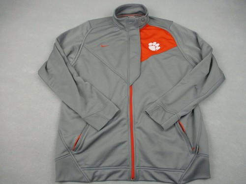 Vintage Clemson Tigers Jacket Men Extra Large Gray Nike Full Zip ...