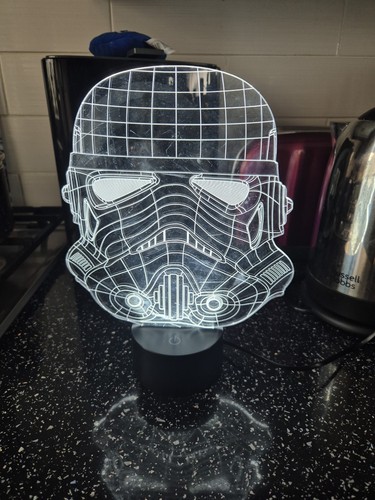 Stormtrooper Acryllic Wire Lamp USB Desk Mood Light Official Shepperton ...