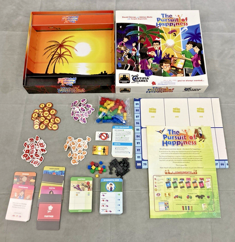 The Pursuit of Happiness, Board Game, By Artipia Games, 1-4 Players, 12 ...