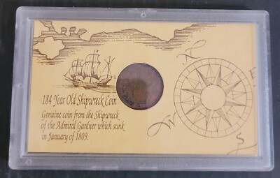 184 Year Old Shipwreck Coin Admiral Gardner Sunk January 1809 Dated ...