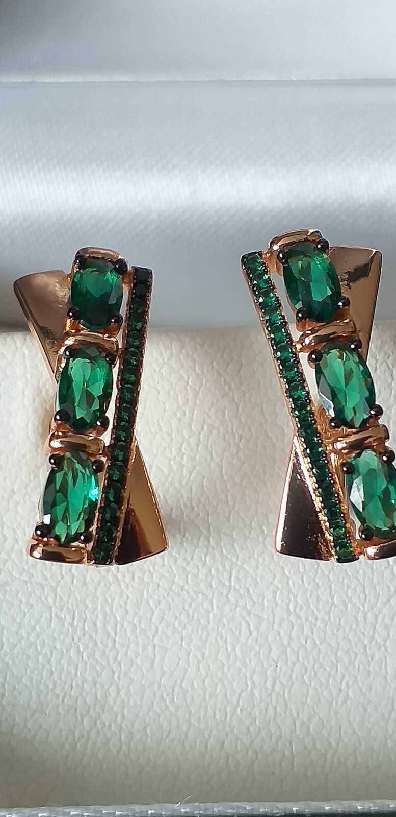 Vintage 1990-s 14 Ct Rolled Gold Emerald Earrings-Hallmarked 585 RG | eBay
