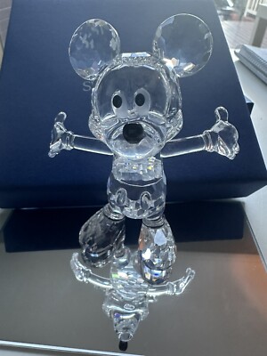 SWAROVSKI SILVER CRYSTAL DISNEY MICKEY MOUSE Crystal Figurine 687414 ...