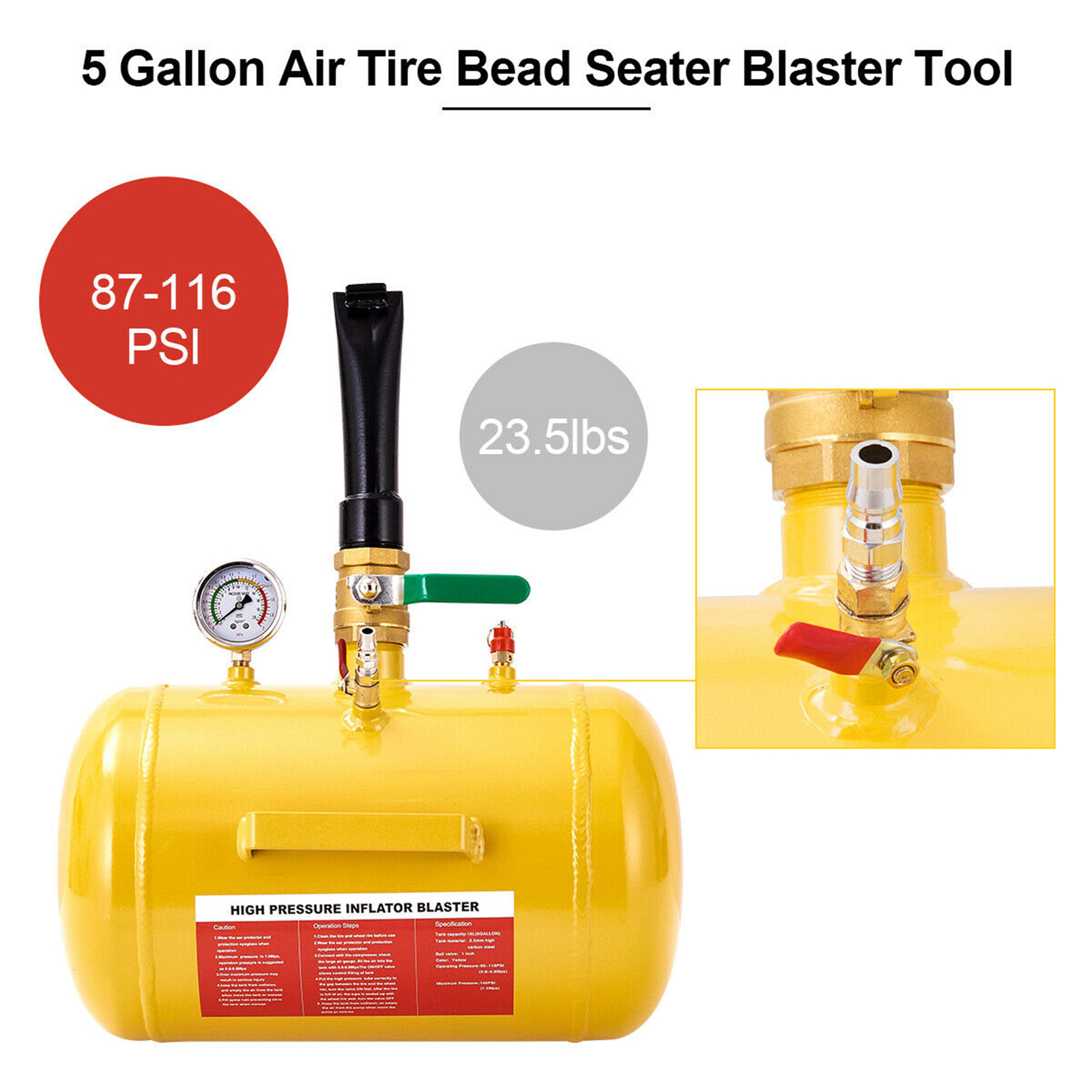 5 Gallon Compact Air Tire Bead Seater Blaster Tool | eBay