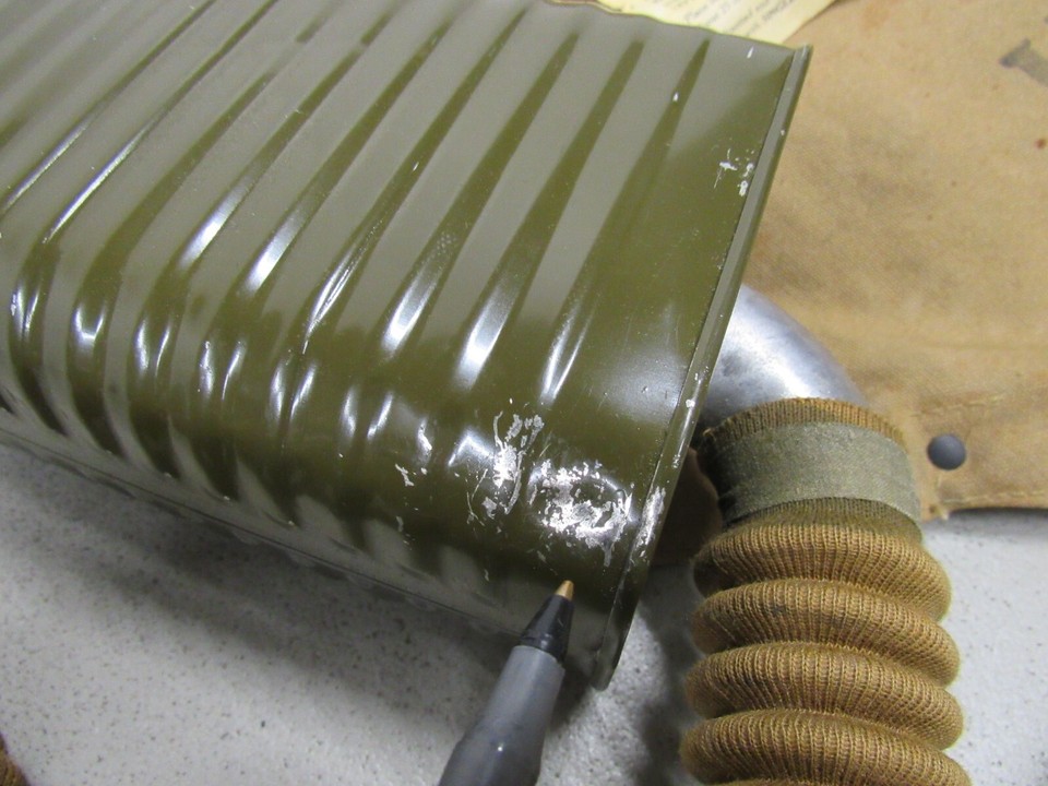 Pre WWII US Army Chemical Corps M1 A2 Gas Mask & Carry Bag EXHAUST ...