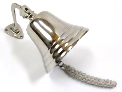 8" ALUMINUM SHIP BELL - NAUTICAL BELLS - BELLS -DINNER BELL - MARITIME ...