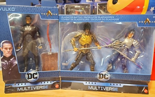 2018 Mattel DC Multiverse 6" Figure Aquaman VULKO and Gladiator Battle ...