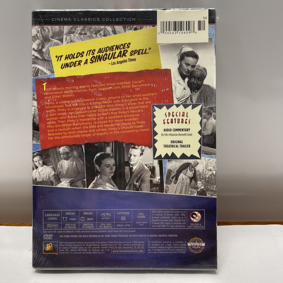 Pinky (DVD, 1949) Jeanne Crain Ethel Barrymore 24543106098 | eBay