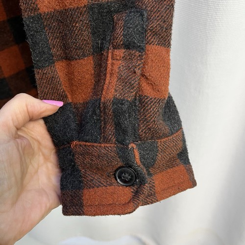 Jachs Mens Buffalo Plaid Wool Blend Flannel Quilted Lumberjack Shacket ...