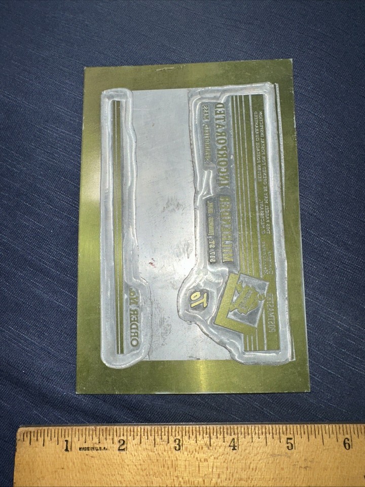 Printing Plate ( Milhender Inc. Springfield Mass. 517 St. James St ...