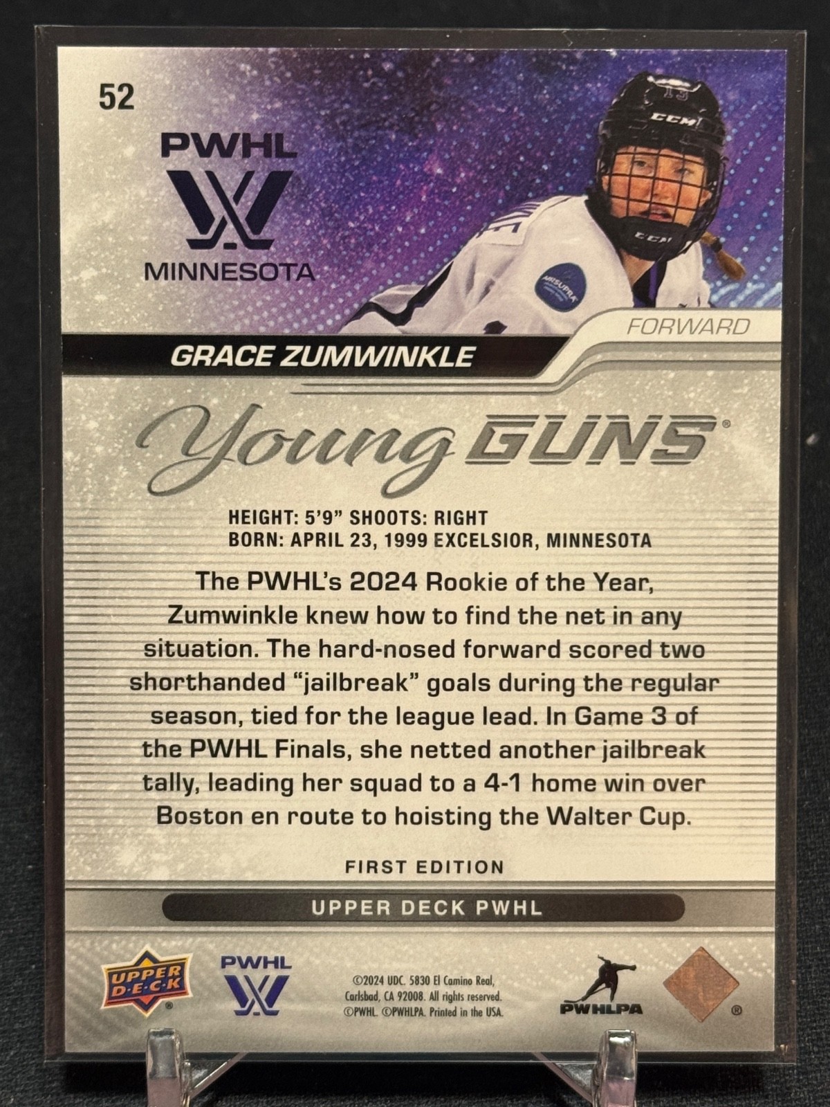 2024 Upper Deck PWHL 1st Edition Young Guns Outburst Silver Young Guns ...