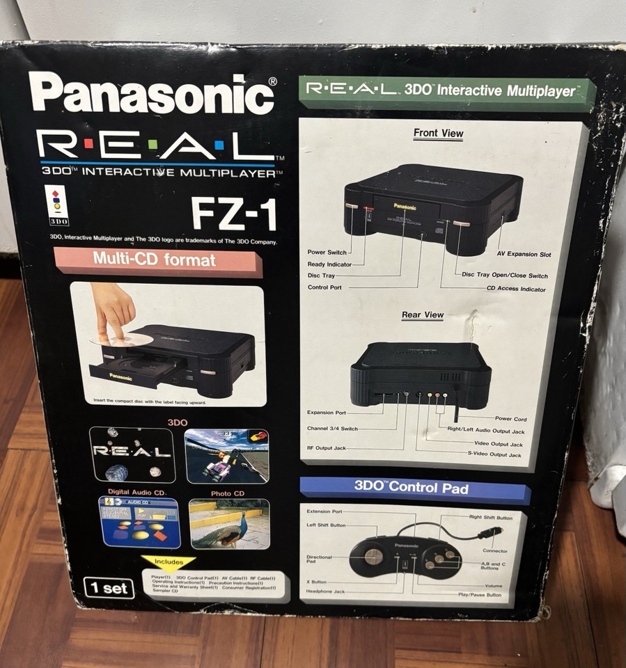 Retro Panasonic REAL L 3DO Interactive Multiplayer Console Complete In ...