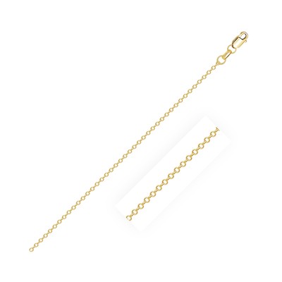 10k Yellow Gold Diamond Cut Cable Link Chain 0.8mm | eBay