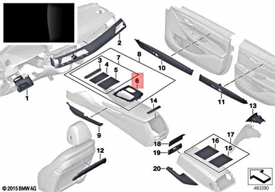 Genuine BMW G12 M760iX M760LiX Sedan Trim Piano Finish Black Center ...