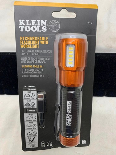 Klein Tools 56412 Rechargeable LED Flashlight with Worklight NEW | eBay
