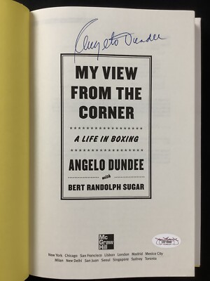 Angelo Dundee Signed Book View From Corner Boxing Autograph HCB Neiman ...