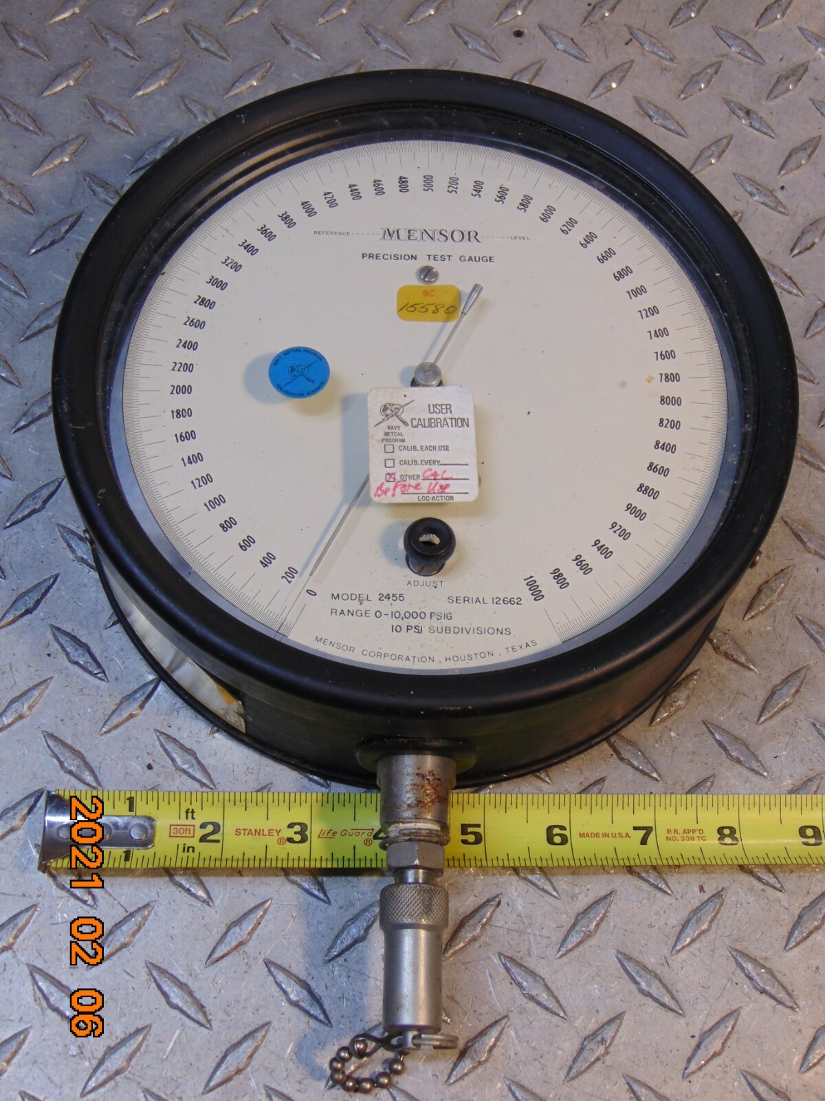 MENSOR 2455 0-10,000 PSIG PRECISION TEST GAUGE | eBay