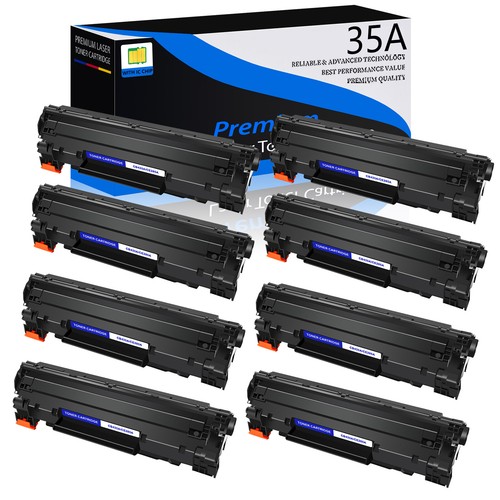 8PK Black CB435A 35A Toner Cartridge for HP LaserJet P1004 P1005 P1006 ...