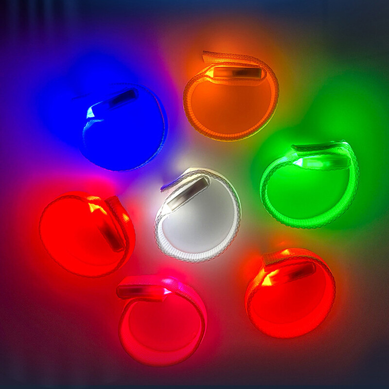 Led Light-Up Wristbands Glow-In-The-Dark Bracelets Nylon Flash Light-Up ...