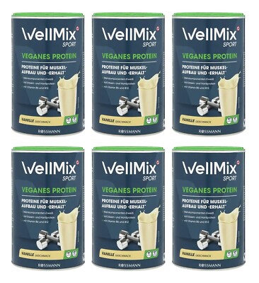 6 x 300g | WellMix SPORT Veganes Protein Vanille 300g VEGAN | eBay