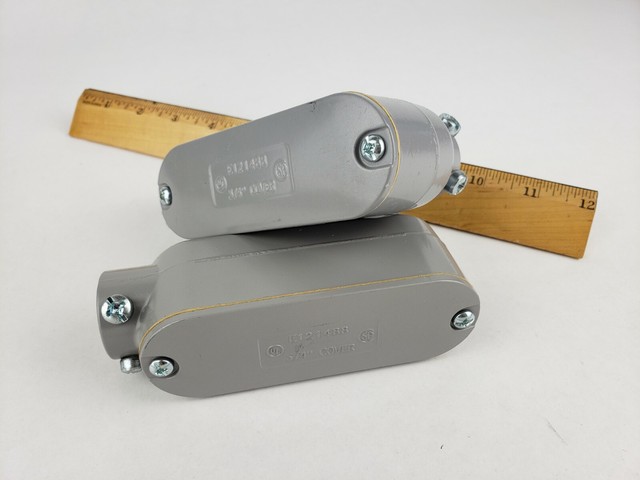 2x 90 Degree Elbow Conduit Body Aluminum Junction Box E121488 3/4 ...
