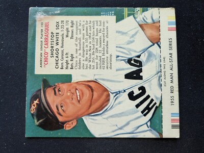 1955 Red Man All-Star Baseball Card # 23A Chico Carrasquel Chicago ...