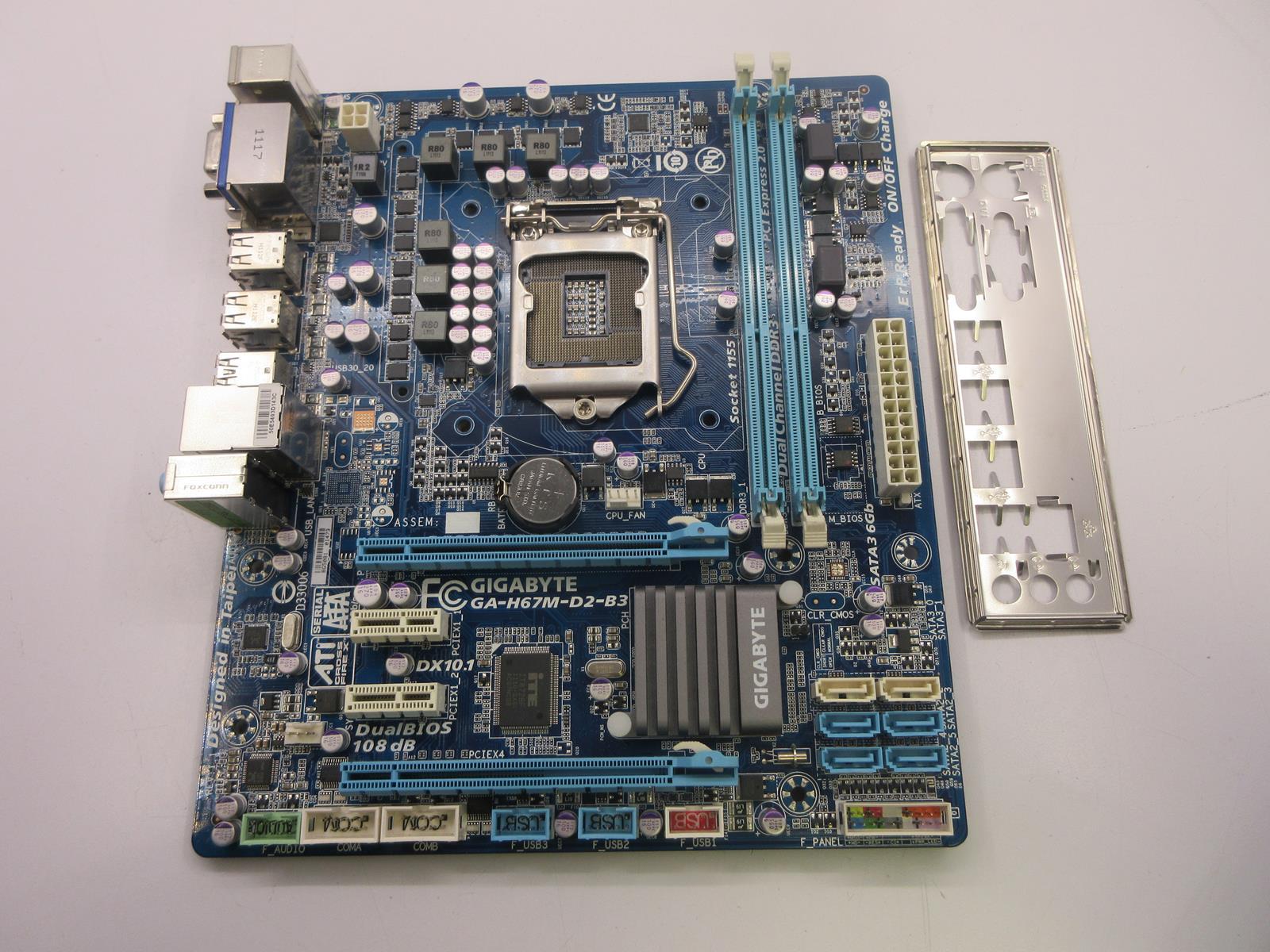 Gigabyte Technology GA-H67M-D2-B3 (rev. 1.1), LGA 1155, Intel ...