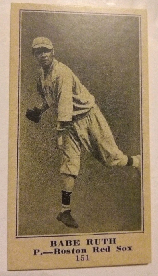 Babe Ruth Pitcher Boston Red Sox #151 Reprint Card | eBay