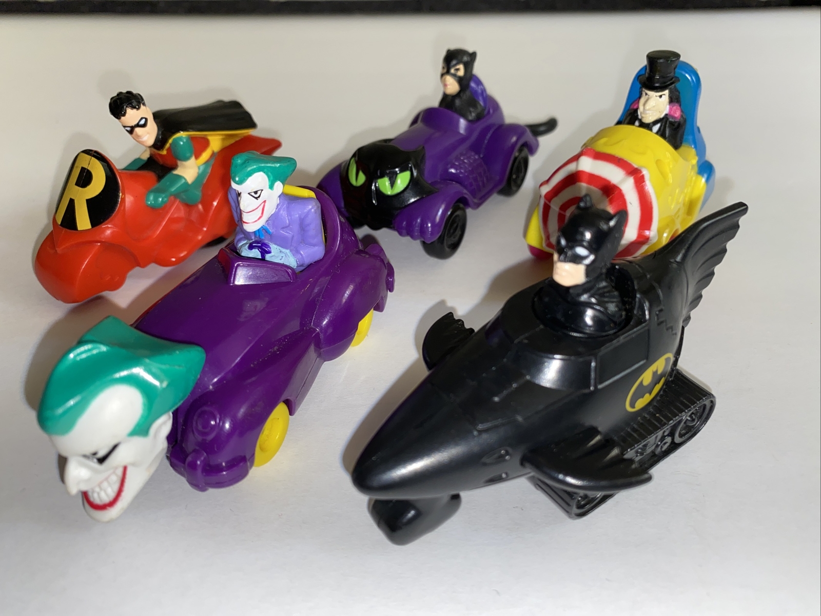 McDonald’s Batman Toys Lot of 5 Batman Joker Cat woman Penguin Robin ...