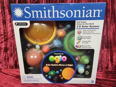 NEW Smithsonian Full Color Glow IN Dark 3-D Solar System NIB SCIENCE ...