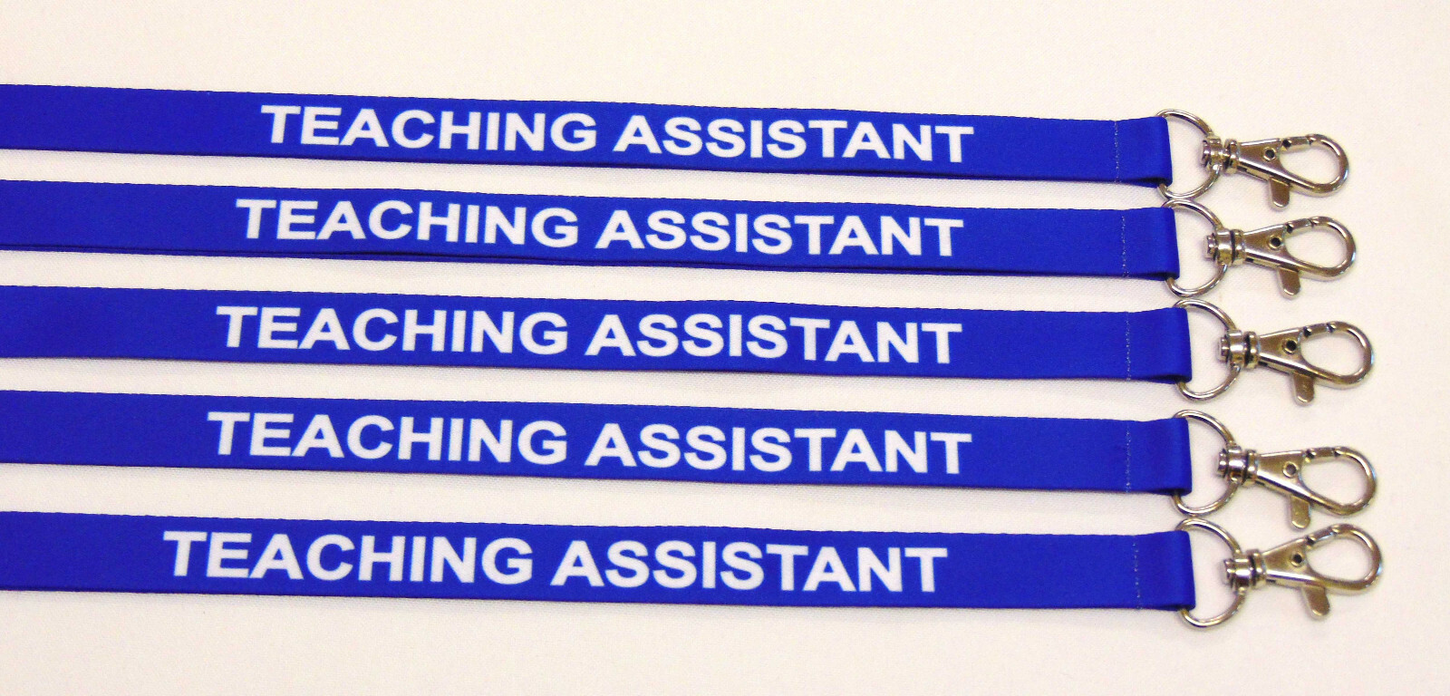 TEACHING ASSISTANT BLUE 15mm lanyard with safety breakaway for ID ...