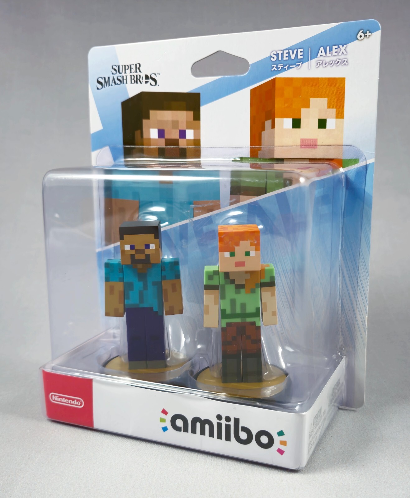 MINECRAFT 2 PACK STEVE ALEX AMIIBO NEW SEALED Authentic Switch Smash ...