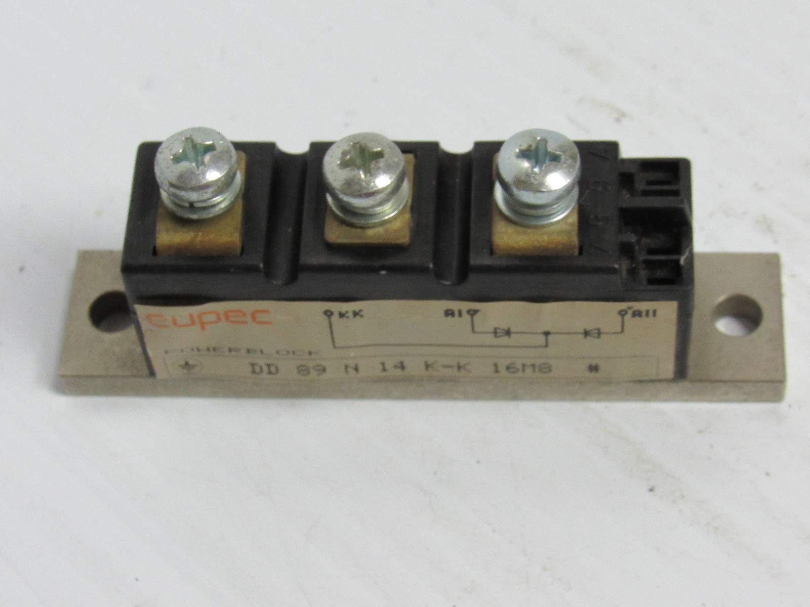 EUPEC POWER BLOCK THYRISTOR MODULE DD 89 N 14 K-K 16M8 DD89N14KK16M8 ...