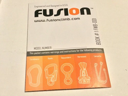 Fusion Climb TZP-1615NC-BLK 6ft Y Legged Lanyard with Loops Adjustable ...