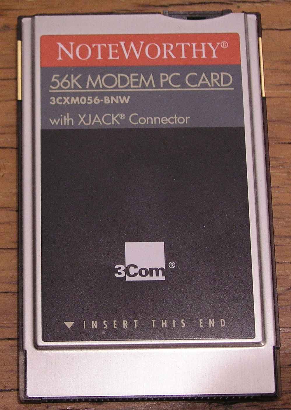 3Com Noteworthy PCMCIA 56k Modem PC Card XJACK Model 3CXM056-BNW | eBay