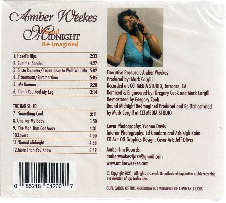 Amber Weekes "'round Midnight Re-Imagined" CD (2021) Jazz Singer ...