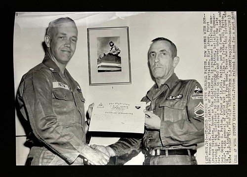 1963 SFC Norman Fabry Presents Lifelong Membership General Patton Press Photo | eBay