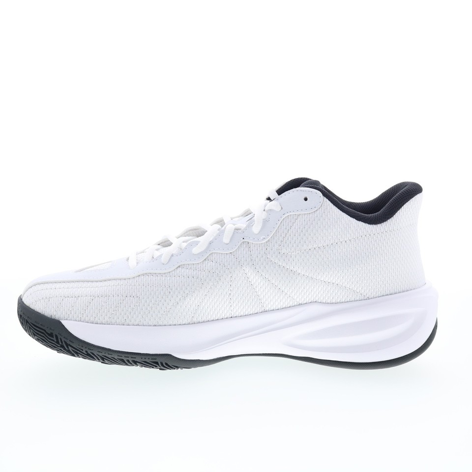 Reebok Press Mens White Canvas Lace Up Athletic Basketball Shoes | eBay