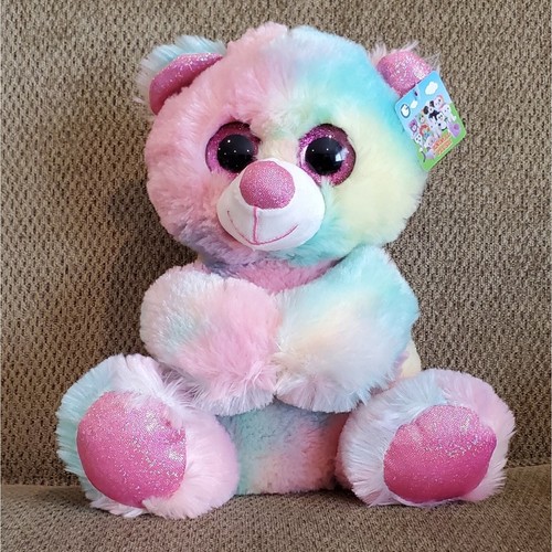 8" Rainbow Pastel Plush Stuffed Animal Bear Goffa International Corp ...