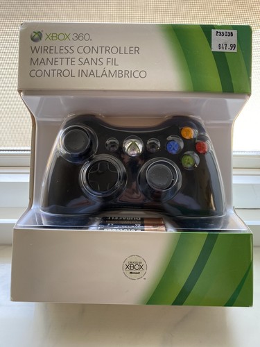 New Sealed Microsoft OEM Xbox 360 Black Wireless Video Game Controller ...