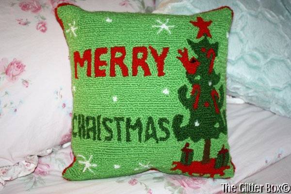 Needlepoint Christmas Pillow Merry Christmas Christmas Tree Red ...
