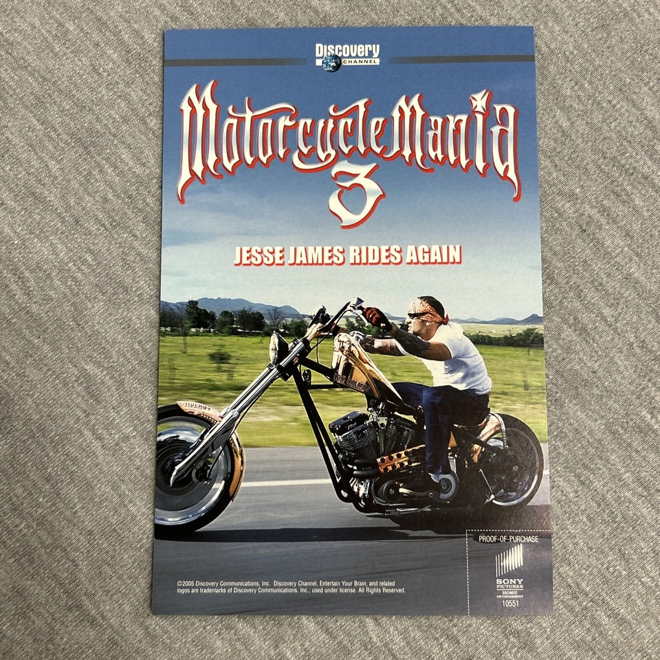 Motorcycle Mania 3: Jesse James Rides Again (DVD, 2005) The Discovery ...