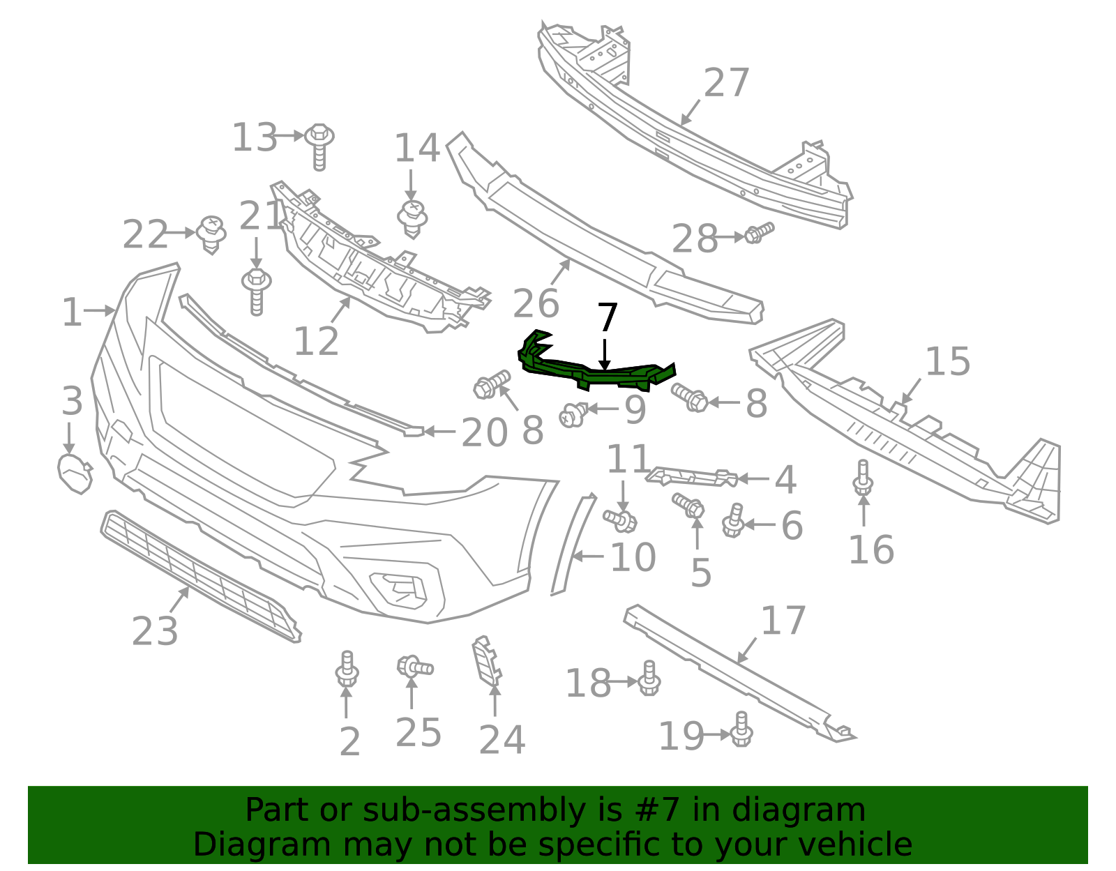 Genuine Subaru Passenger Front Corner Support 57707AN00A | eBay